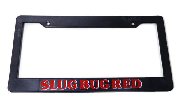 VW Beetle Slug Bug Red License Plate Frame – Bling My Bug